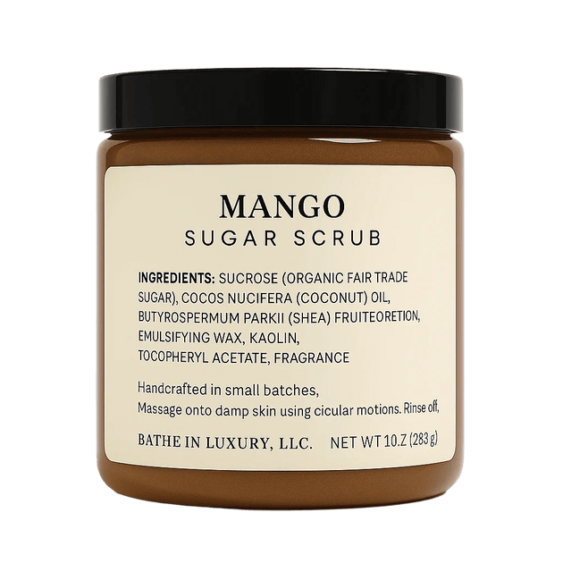 Mango Sugar Scrub | Tropical Glow & Sweet Skin Hydration – Bathe in Luxury